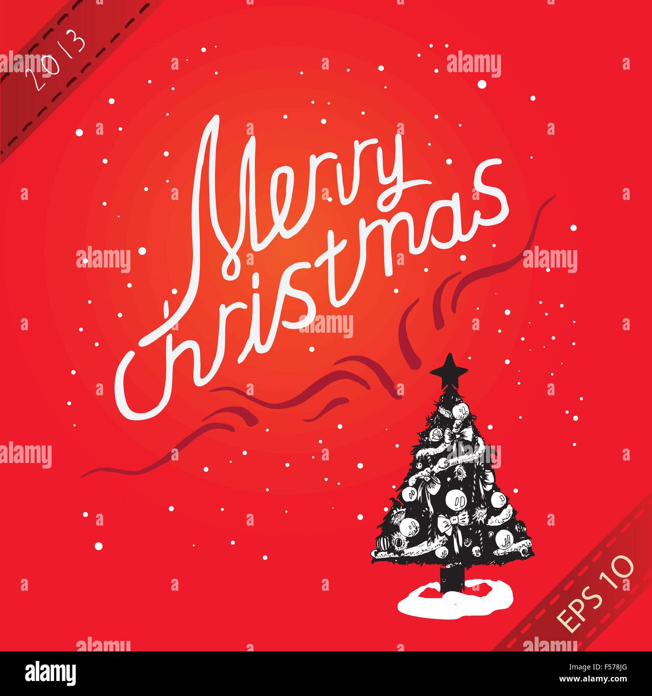 Vector Illustration Christmas Greeting Card Stock Vector Image Art