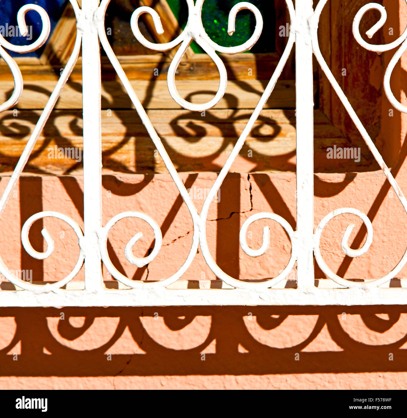 window in morocco africa and old construction wal brick historical ...