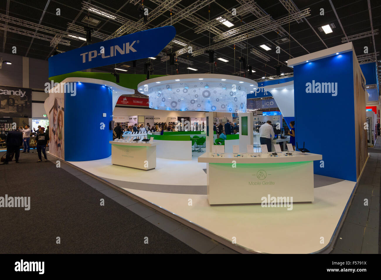 BERLIN - SEPTEMBER 04, 2015: Stand of company TP-Link. International ...