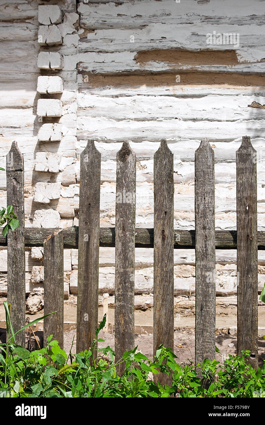 Vintage background texture. Classic old wooden fence with wooden wall ...