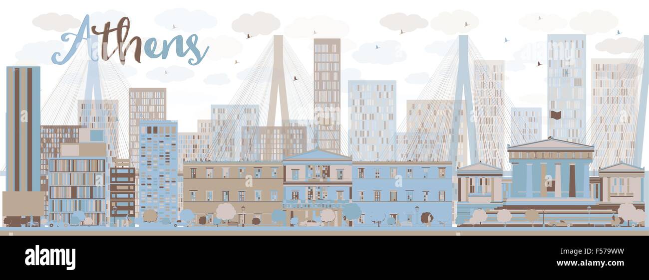 Athens skyline with color buildings hi-res stock photography and images ...