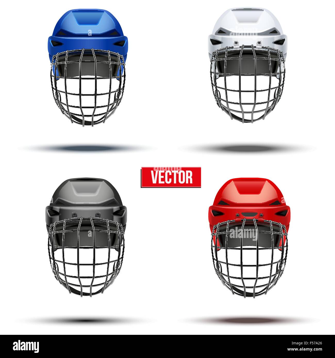 Set of Classic Ice Hockey Helmets. Vector Stock Vector Image & Art - Alamy