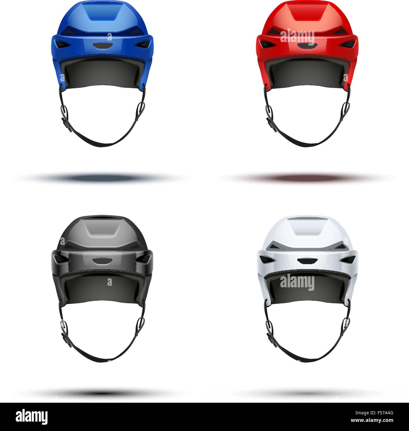 Set of Classic Ice Hockey Helmets. Vector Stock Vector Image & Art - Alamy