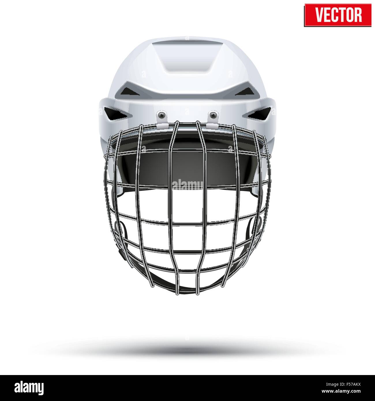 Hockey Helmet Front Vector