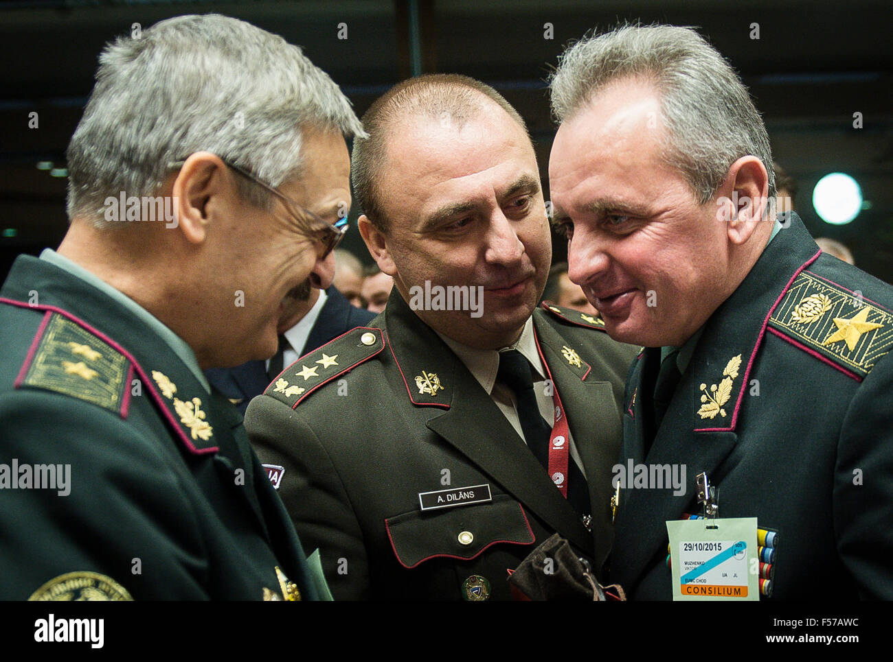Brussels, Belgium. 29th Oct, 2015. Ukrainian Major Gen Leonid ...
