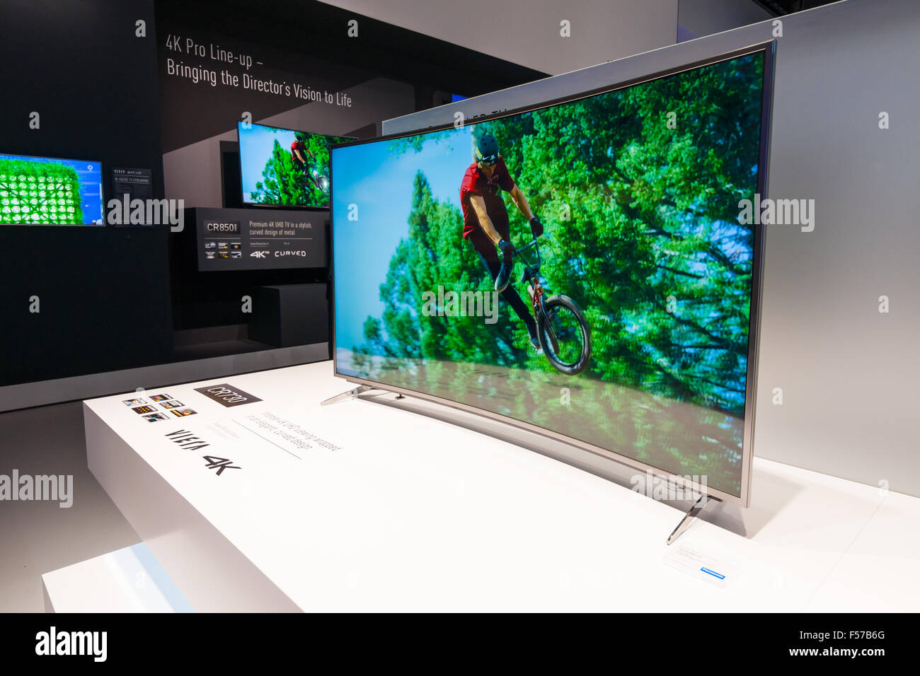 Stand of Panasonic. Panasonic announced new OLED TVs. International ...
