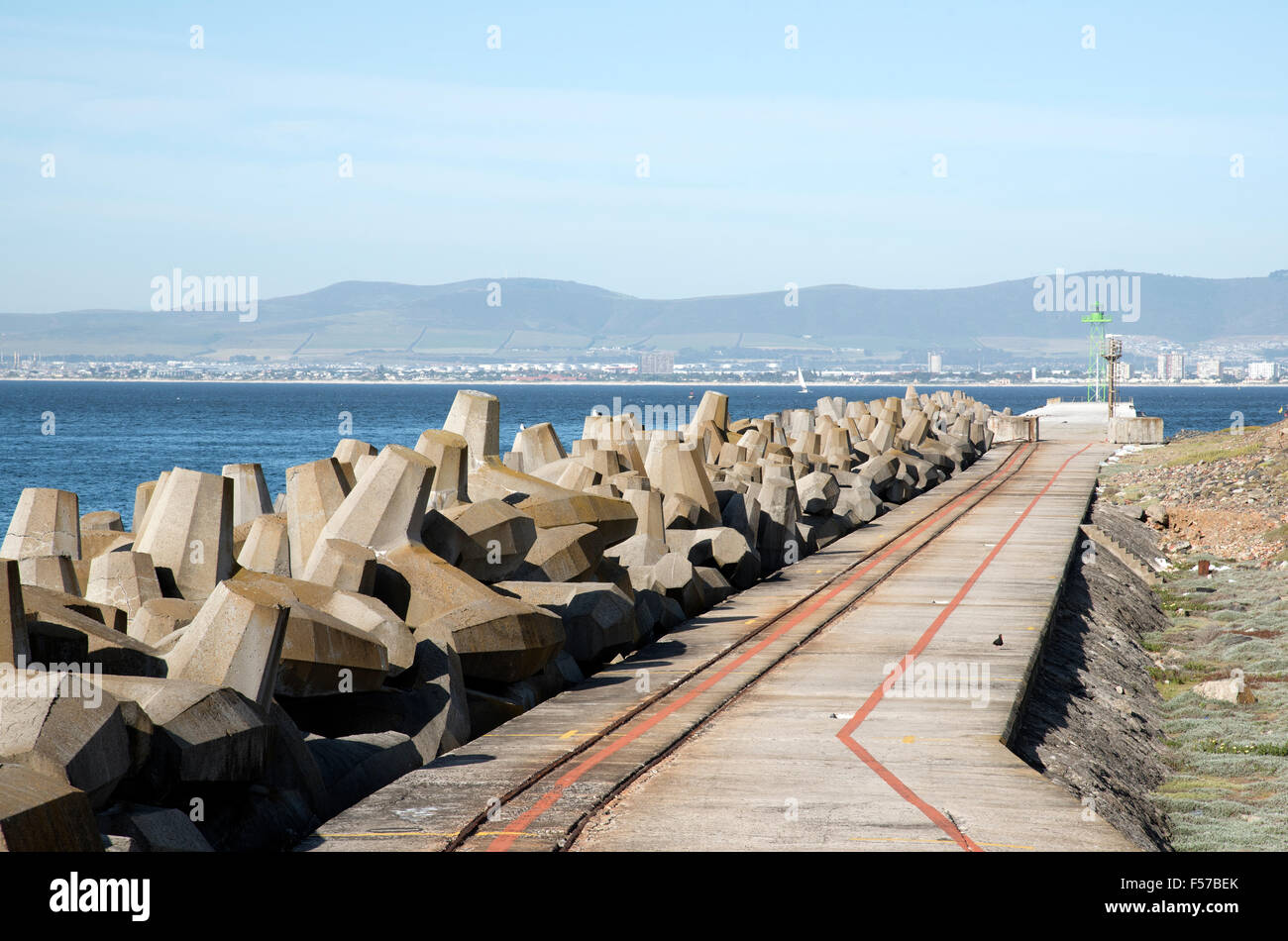 Concrete tetrapods protecting a harbour wall Cape Town South Africa ...
