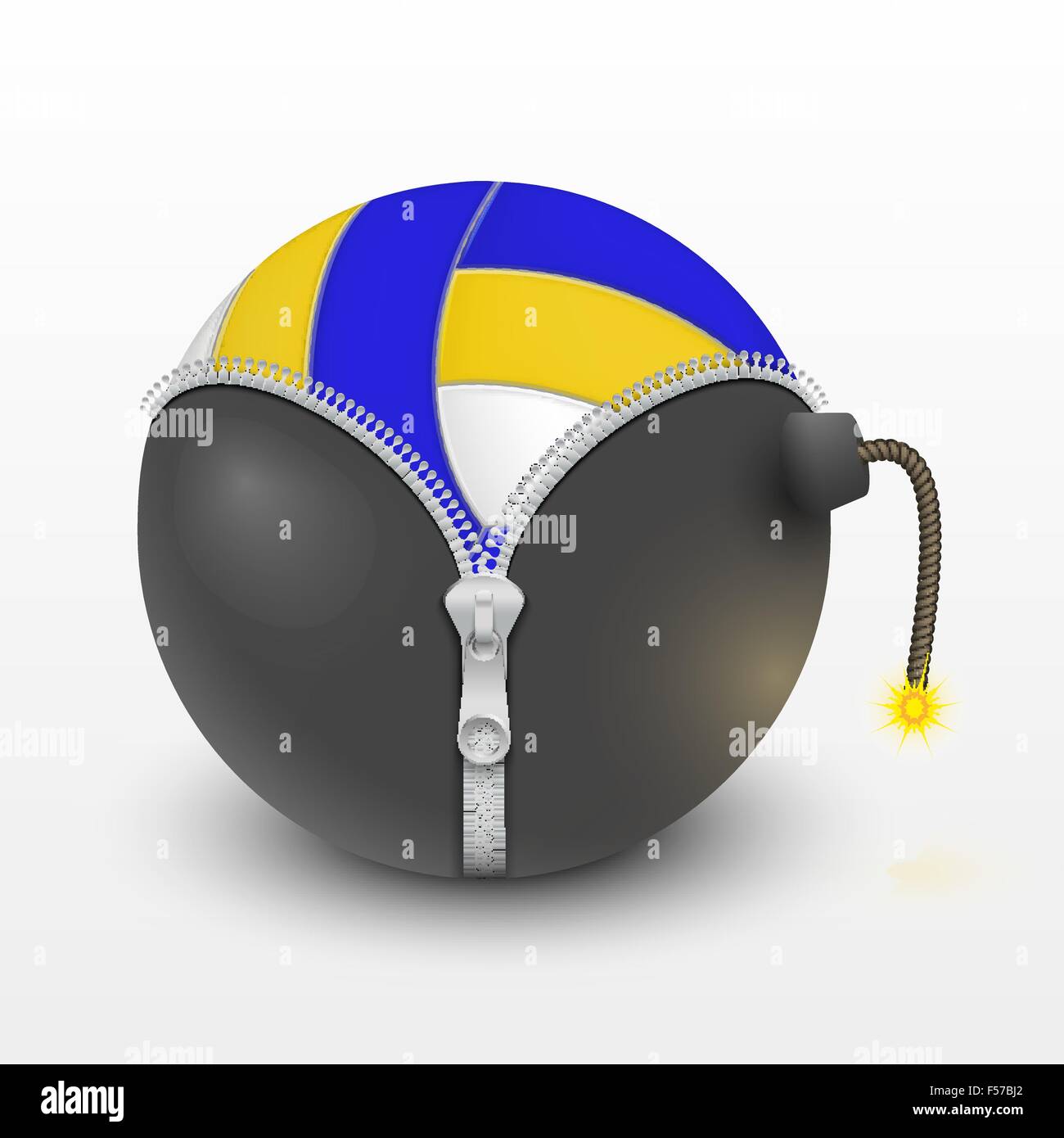 volleyball ball inside a burning bomb vector Stock Vector Image & Art ...