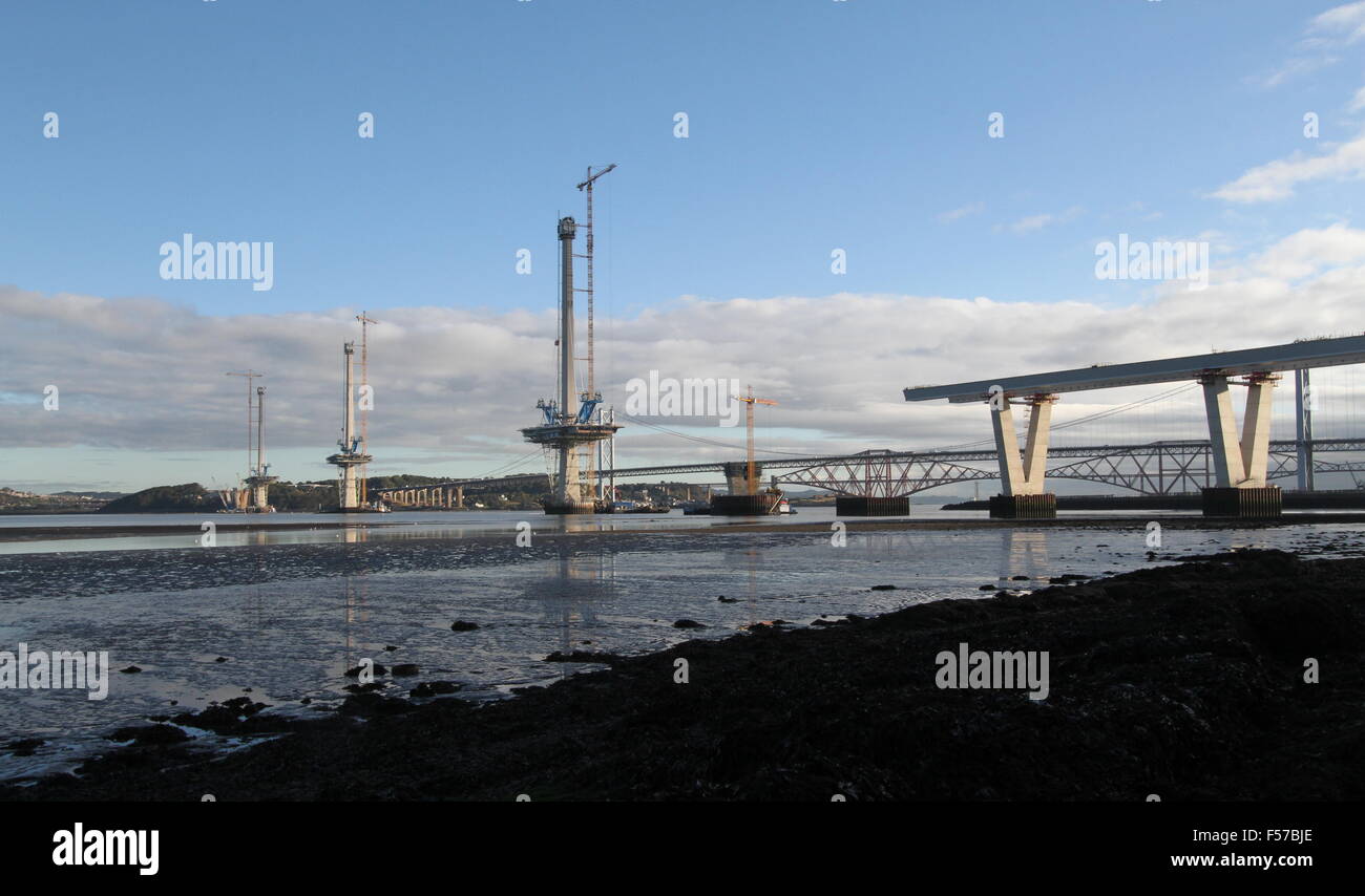 Queensferry crossing under construction Firth of Forth Scotland October ...