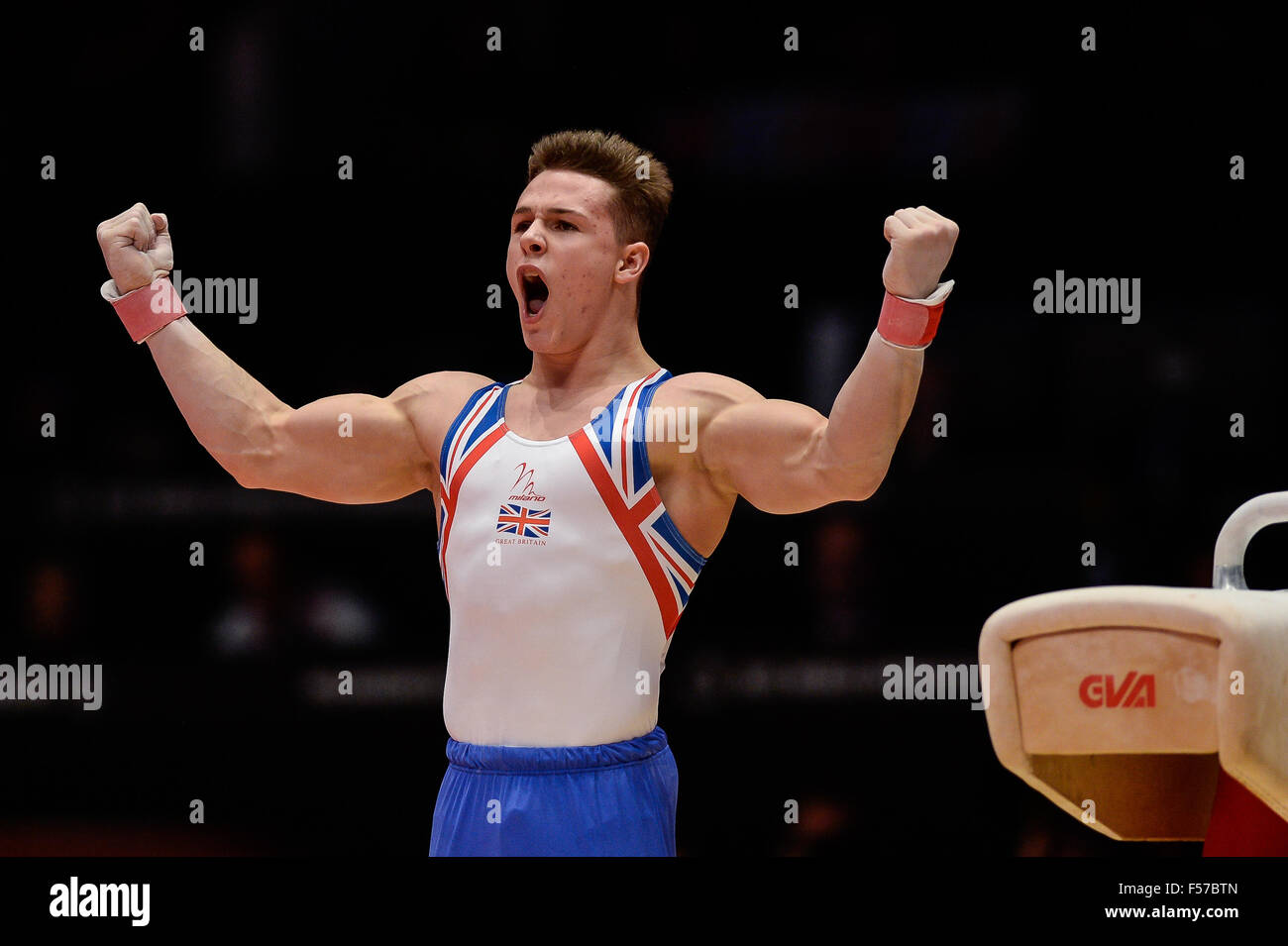Brinn bevan competing on pommel horse hi-res stock photography and ...