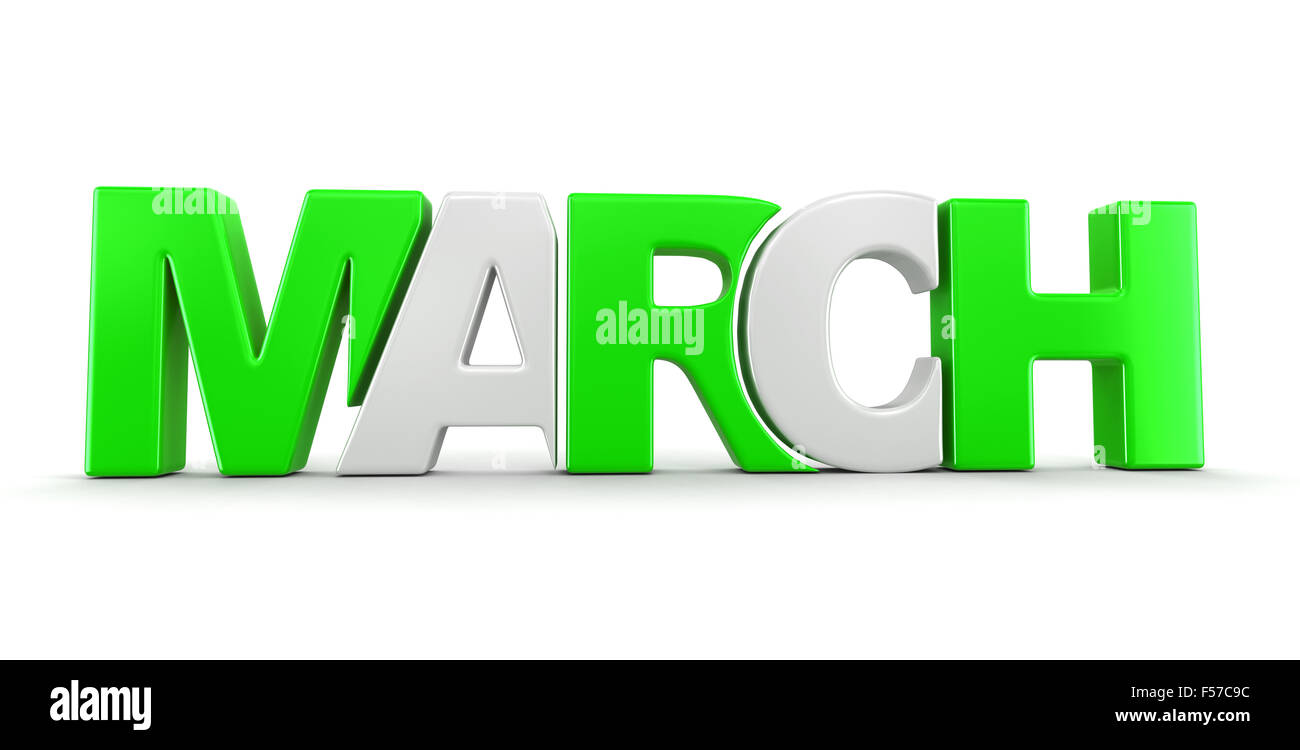March (clipping path included Stock Photo - Alamy