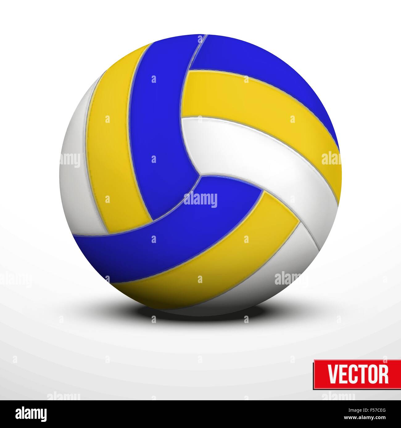 Yellow white and blue volley ball Stock Vector Images - Alamy