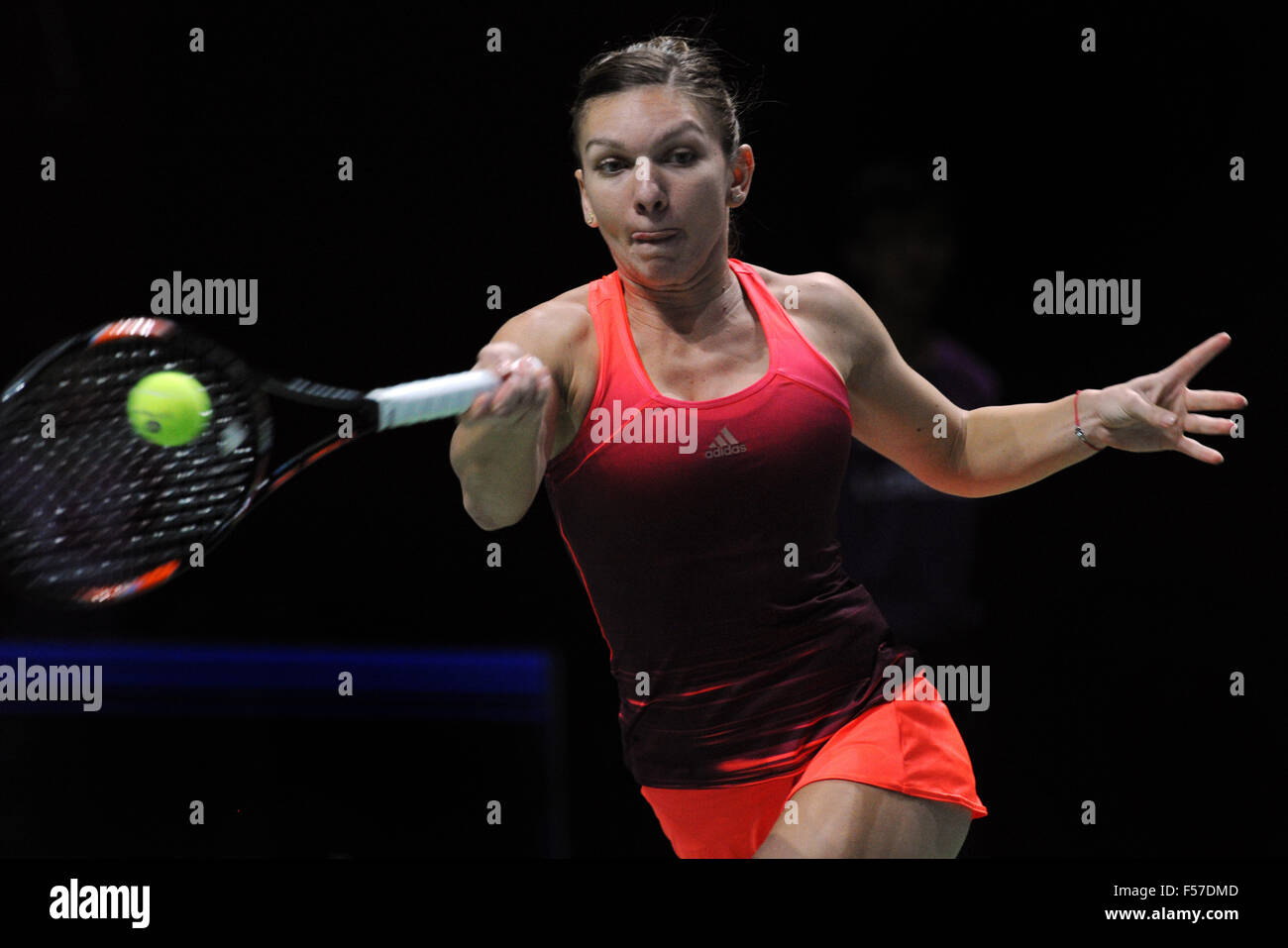 Singapore. 29th Oct, 2015. Simona Helep of Romania competes during her ...