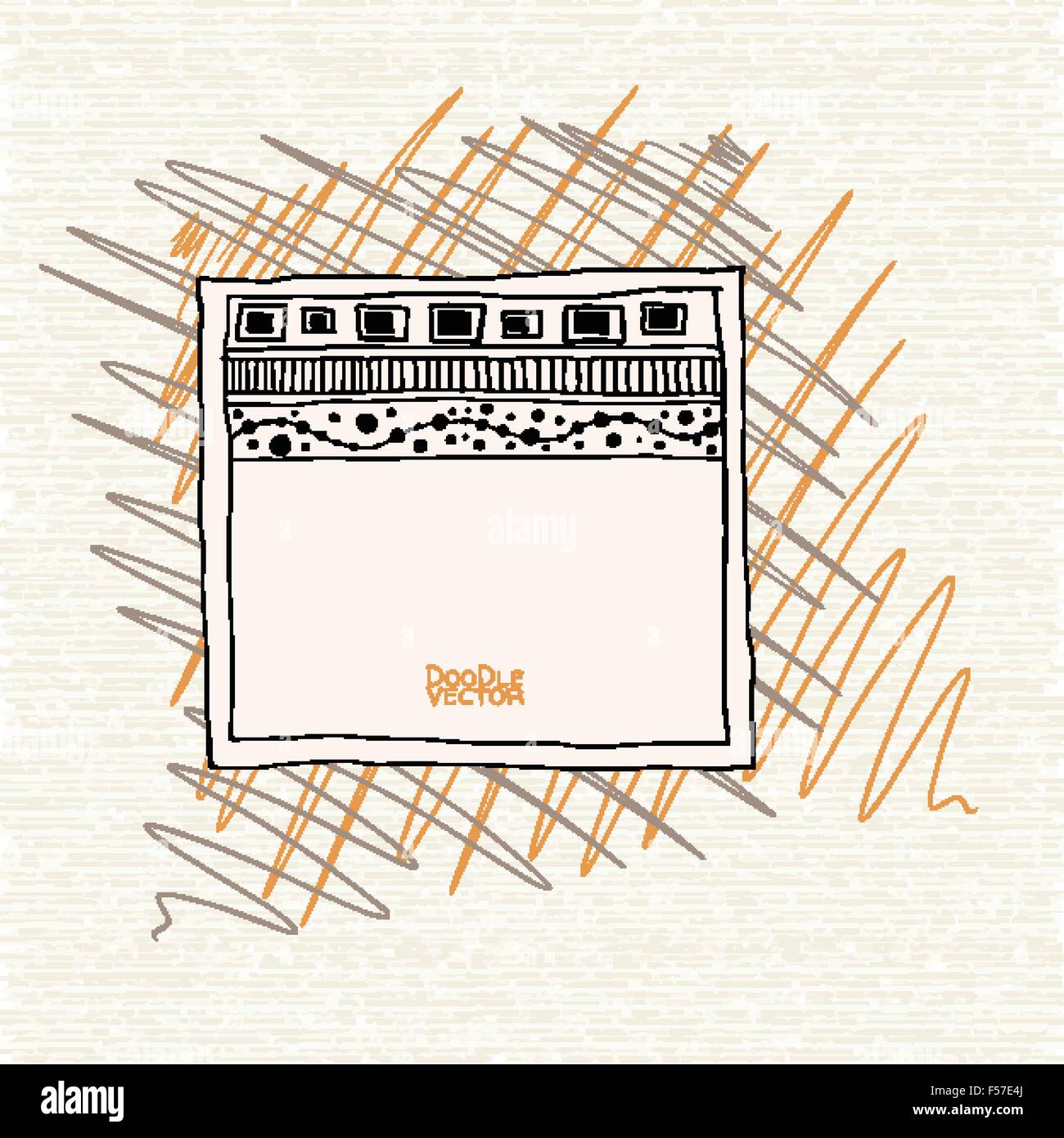 Hand drawn wave line painting Stock Vector Images - Alamy