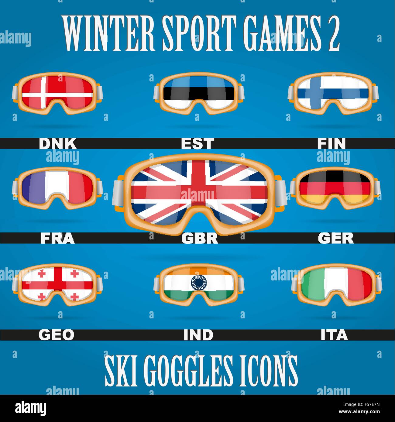Icon goggles with flag of world Stock Vector Image & Art - Alamy