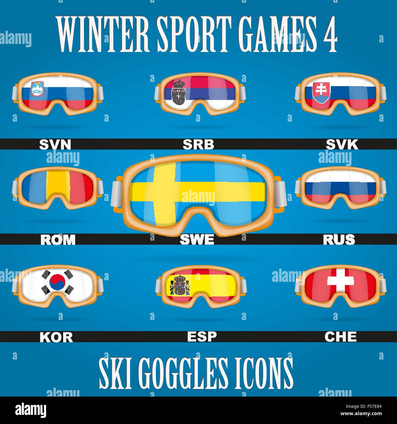 Icon goggles with flag of world Stock Vector Image & Art - Alamy