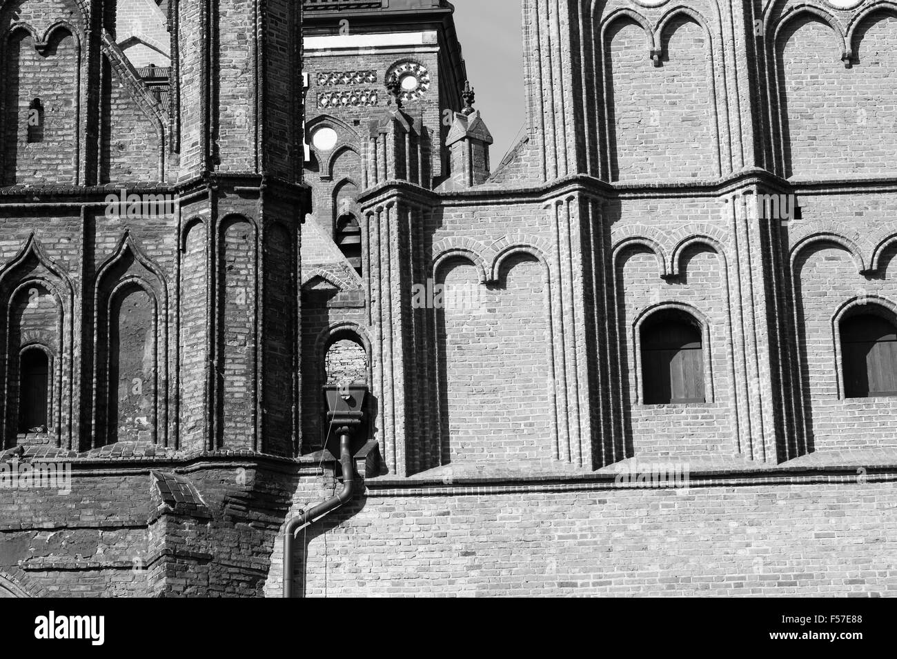 Brick baltic architecture Black and White Stock Photos & Images - Alamy