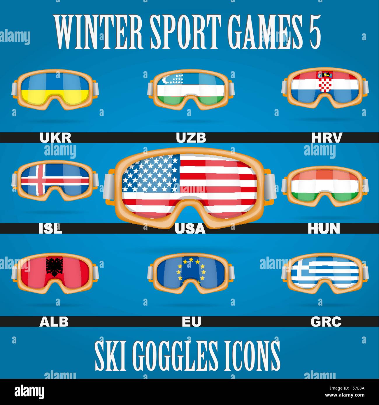 Icon goggles with flag of world Stock Vector Image & Art - Alamy