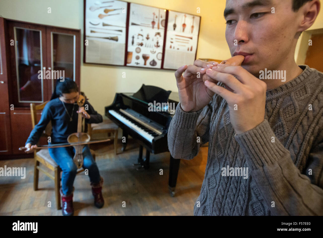 Class of authentic Kyrgyz musical instruments headed by Abdykadyr ...