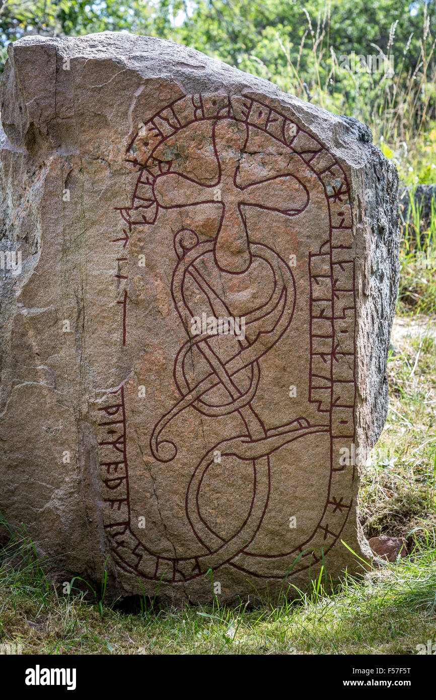 Viking stone famous runestone hi-res stock photography and images - Alamy