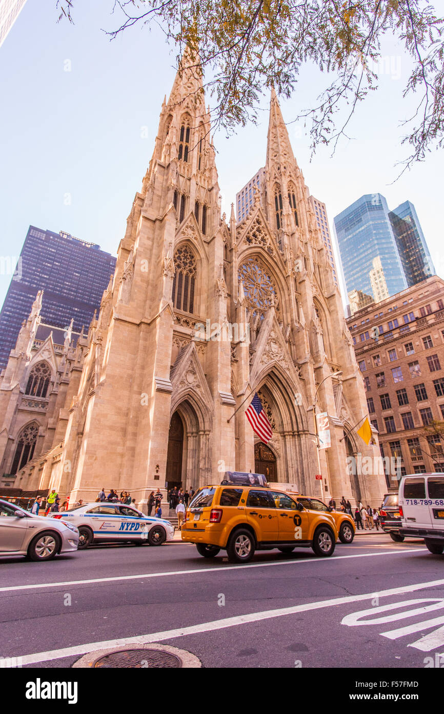 St Patrick's Cathedral on 5th Fifth Avenue, Manhattan,New York City ...