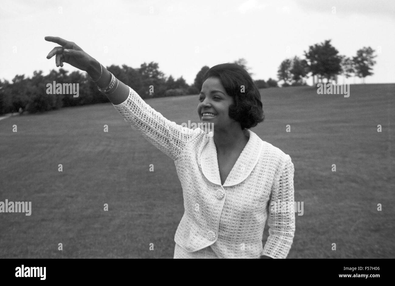 Karibische Schlager- und Jazzsängerin Mona Baptiste, Deutschland 1960er ...