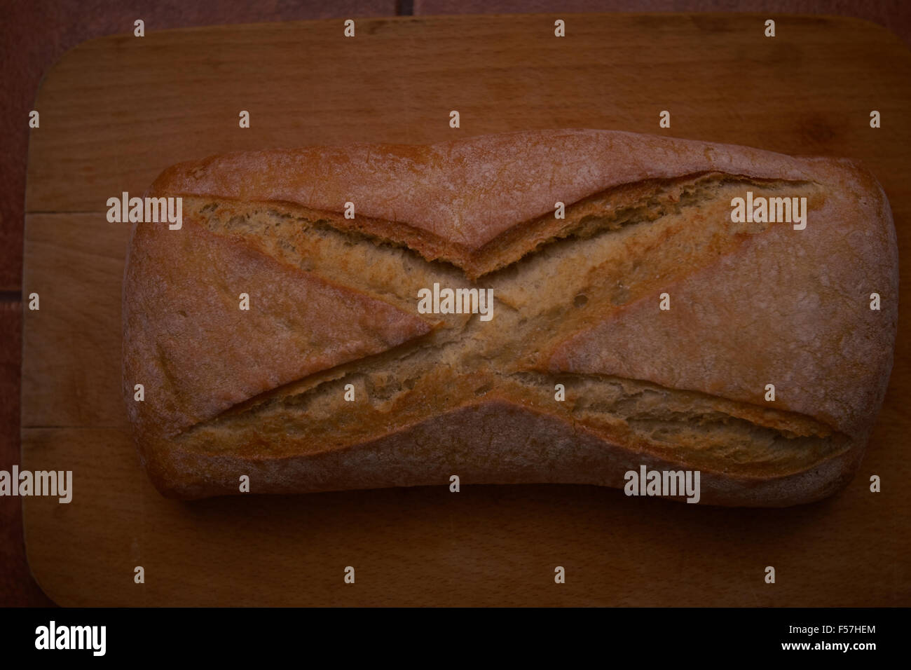 A fresh loaf of bread is seen Stock Photo - Alamy