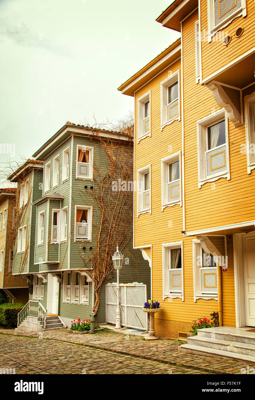 Image of historic houses in the Sultanahmet district of Istanbul ...
