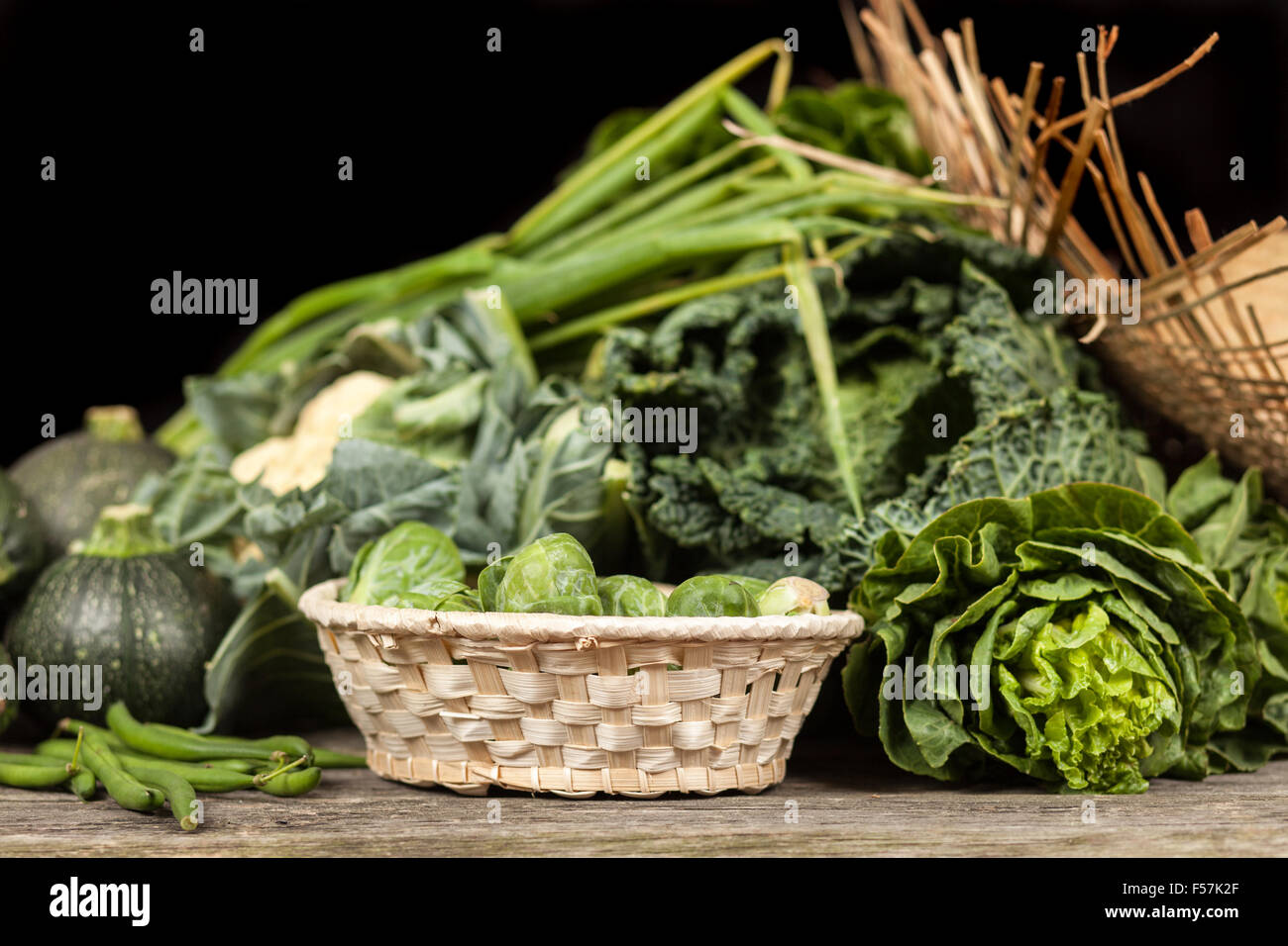 Assortment of green vegetables Stock Photo - Alamy