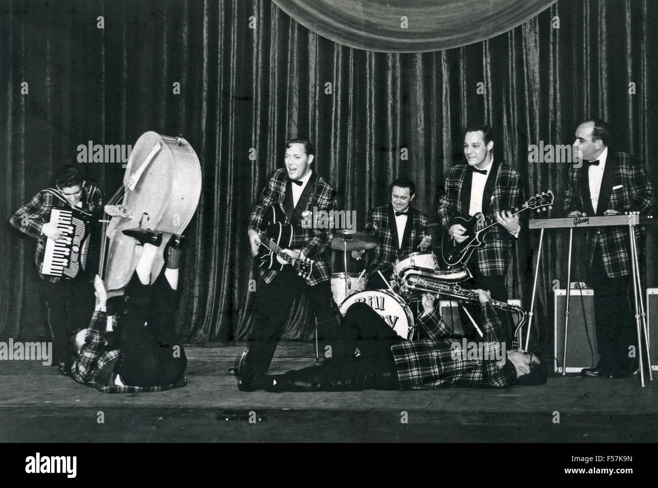 BILL HALEY (1925-1981) US rock and roll musician with his Comets group ...