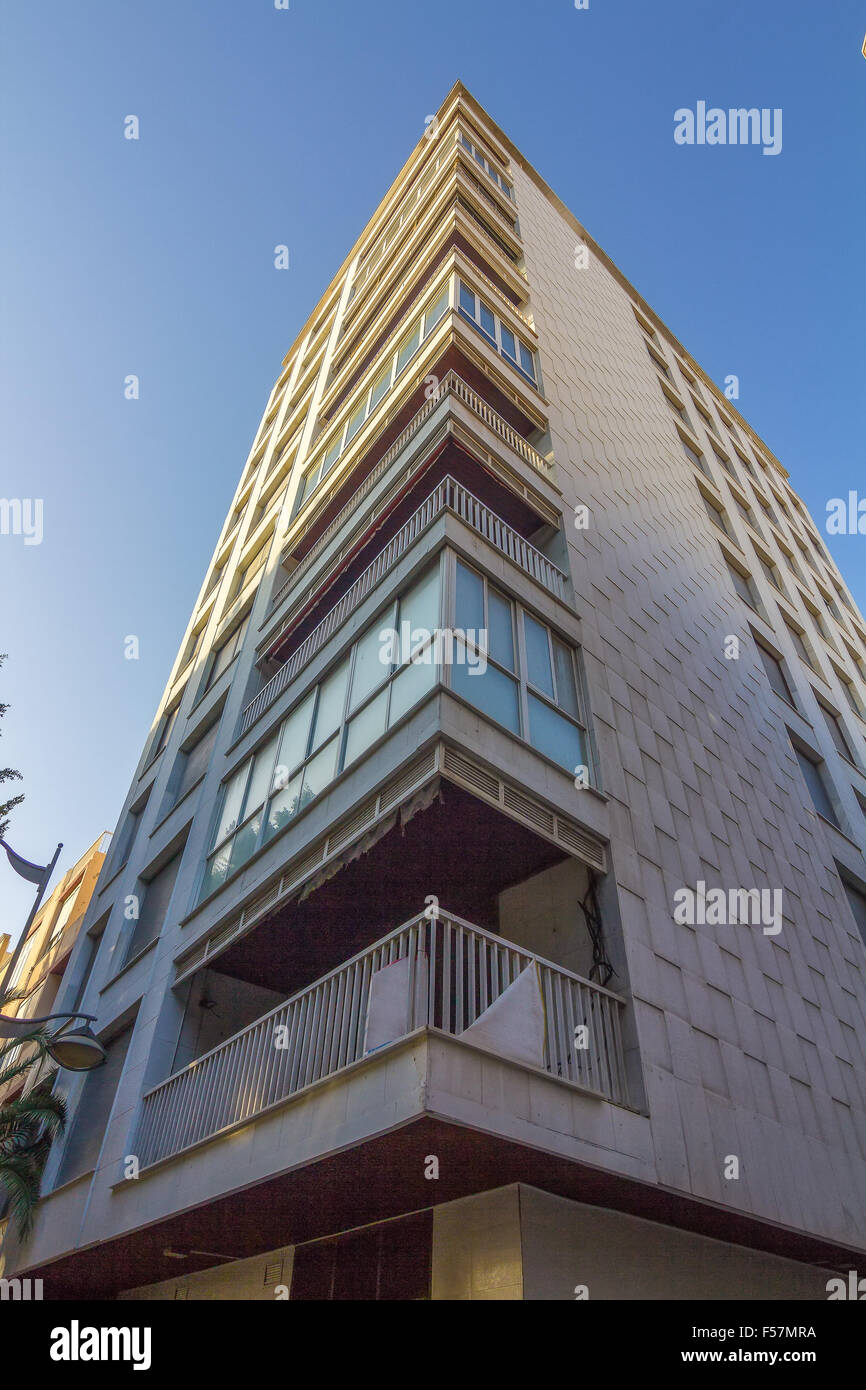 residential building in perspective with blue sky Stock Photo - Alamy
