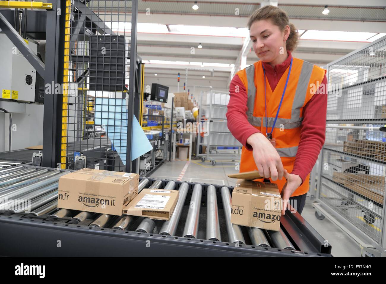 Amazon distribution center in Castelsangiovanni (Piacenza, Italy Stock ...