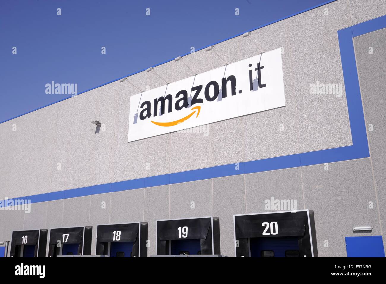 Amazon distribution center in Castelsangiovanni (Piacenza, Italy Stock ...