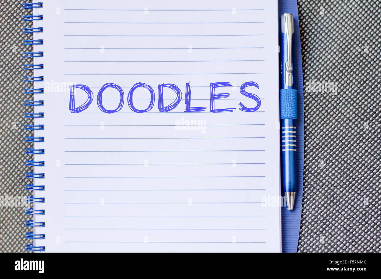 Doodles text concept write on notebook Stock Photo - Alamy