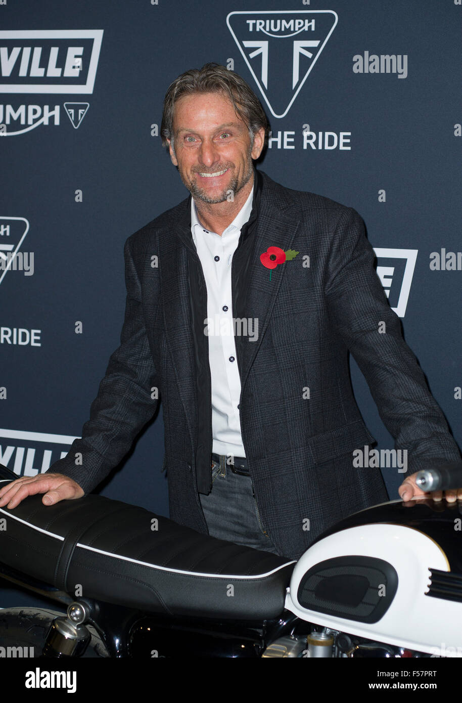 London, UK. Carl Fogarty at theTriumph Motorcycles VIP launch party ...