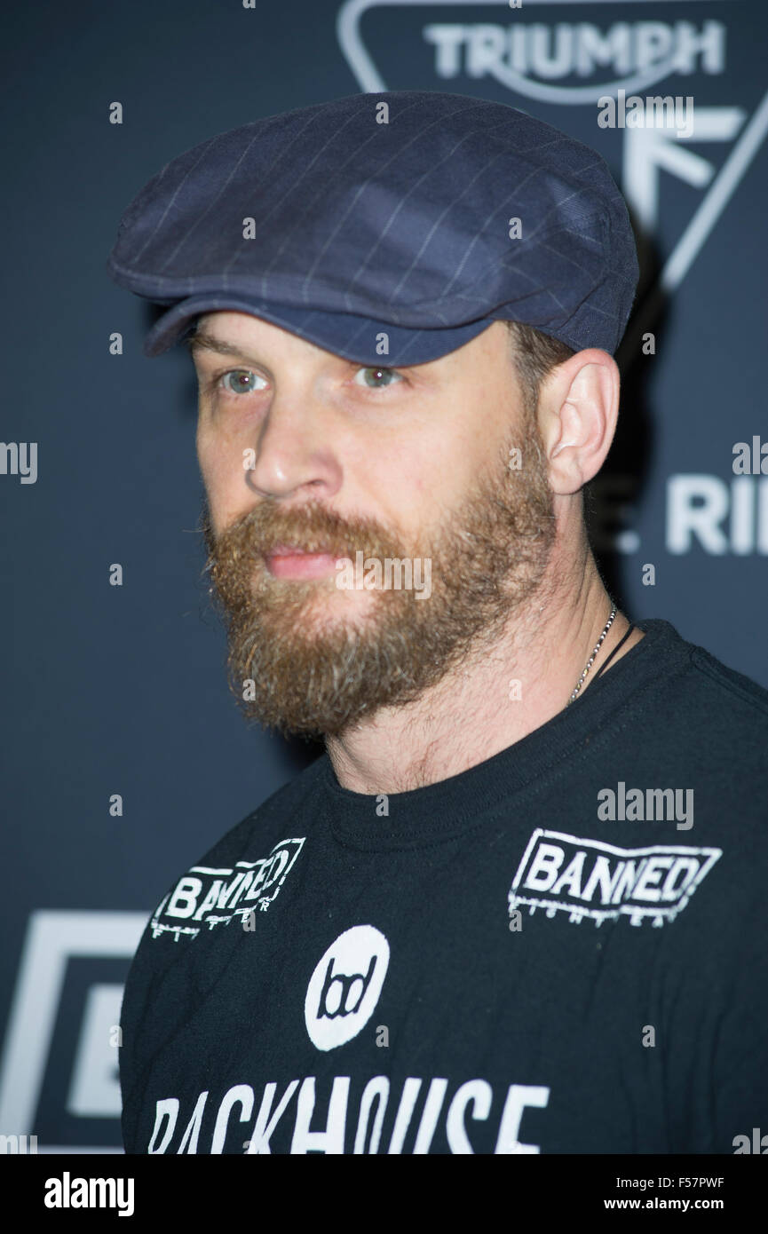 London, UK.Tom Hardy at theTriumph Motorcycles VIP launch party, The ...