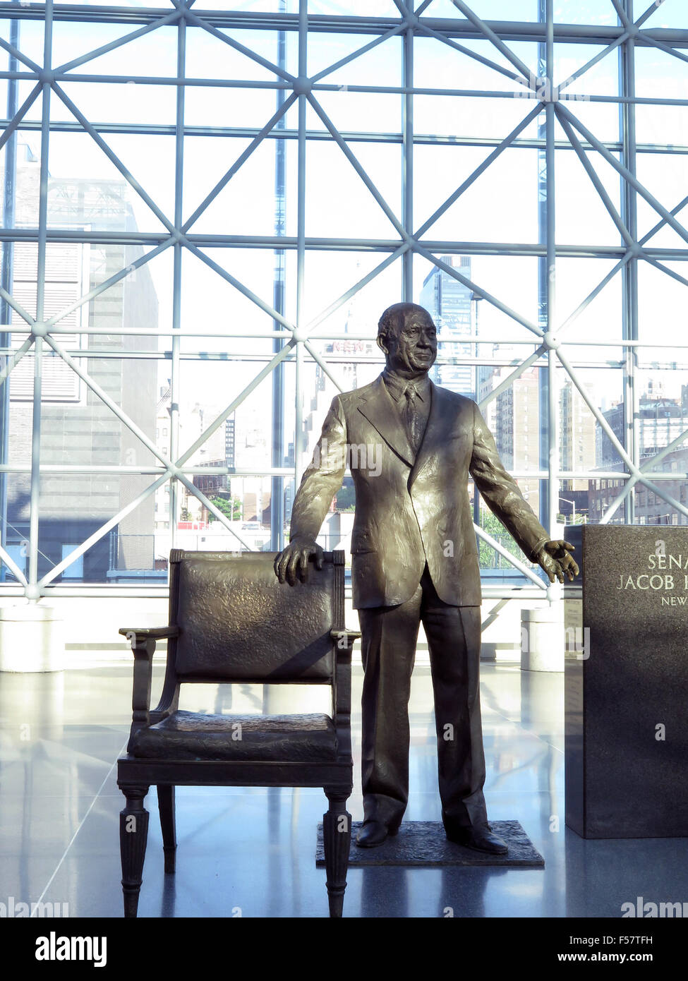Statue of Senator Jacob Javits at the Jacob Javits Convention Center in ...