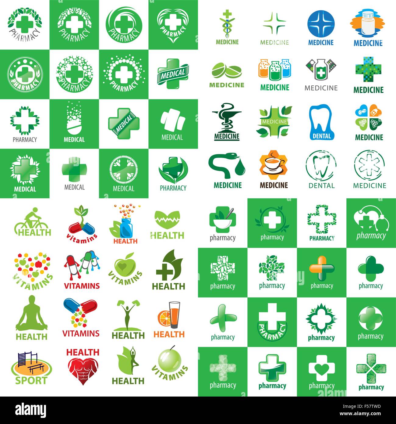 biggest collection of vector logos for medicine Stock Vector Image ...