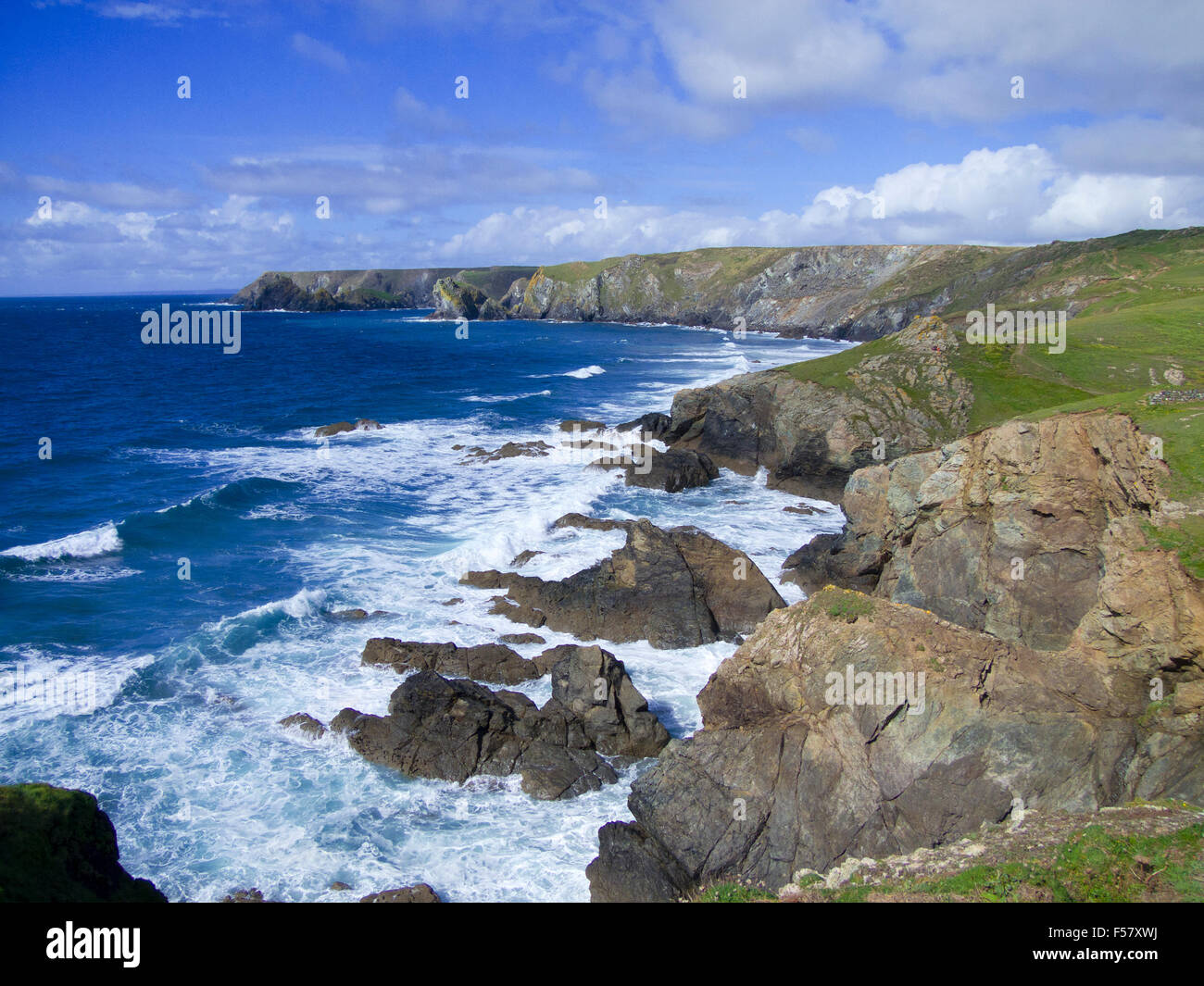 View from Crane Ledges Looking North , Lizard Peninsula, Cornwall ...