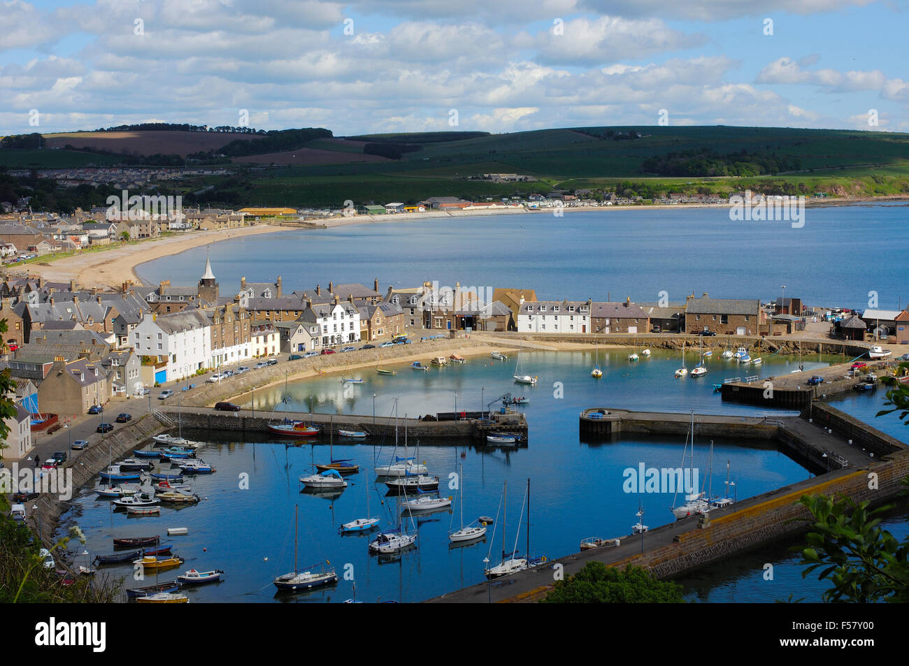 Fishing port harbour, Stonehaven, Aberdeenshire, Scotland, U.k Stock ...