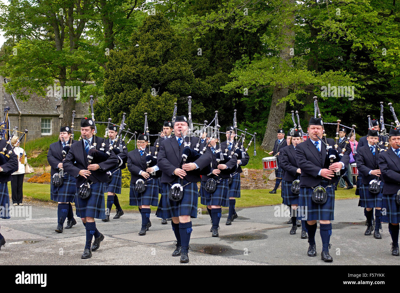 The Grampian Police Pipe Band at Balmoral Castle, Aberdeenshire ...