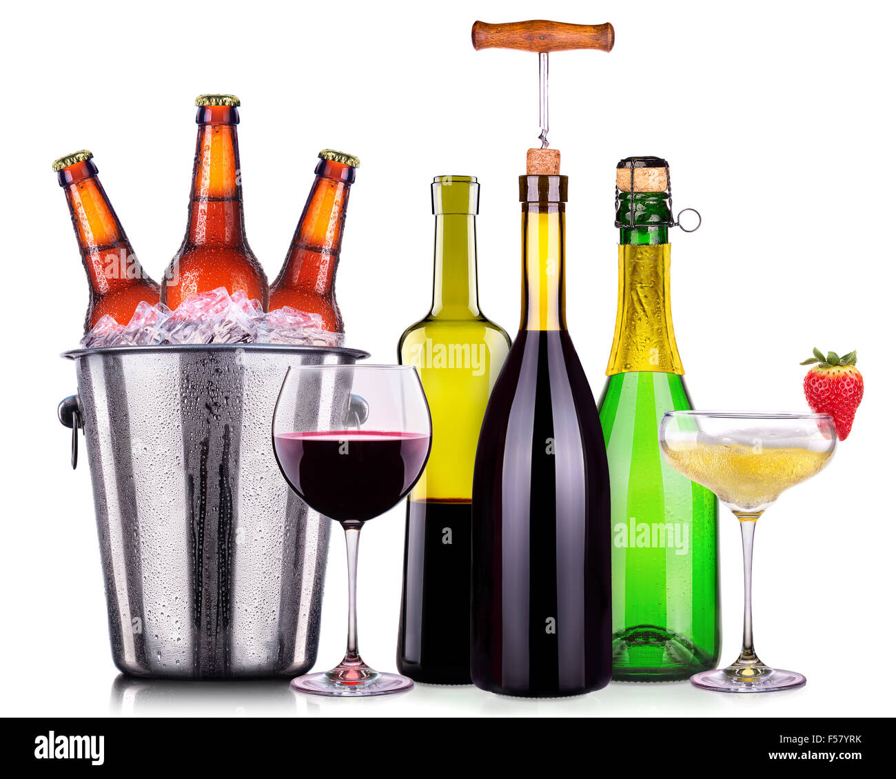 Set of different alcoholic drinks and cocktails Stock Photo - Alamy