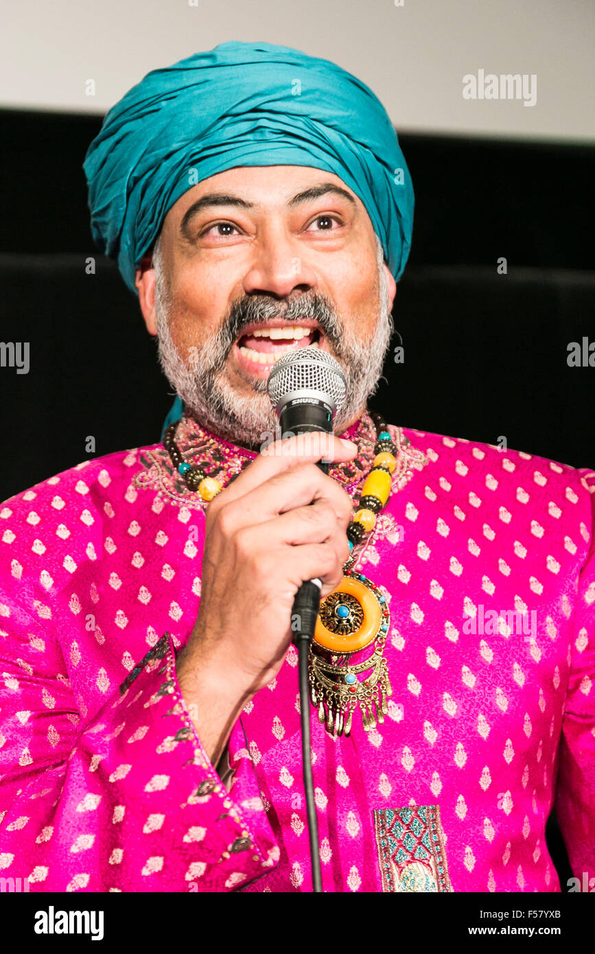 Actor Burney speaks during a stage greeting for the movie ''Spring Has ...