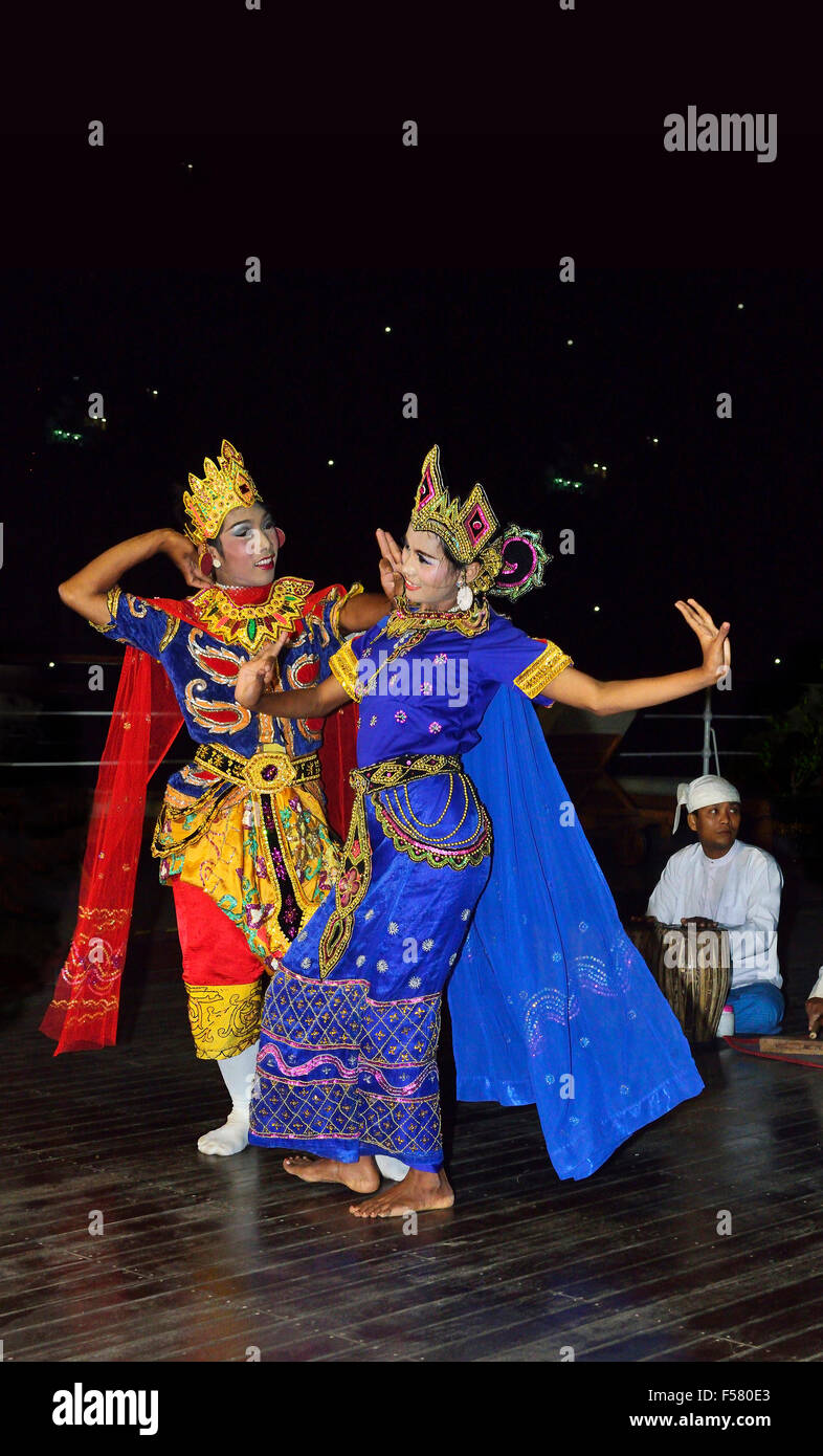Dancers performing a Traditional Burmese dance on board 'RV Paukan 2007 ...
