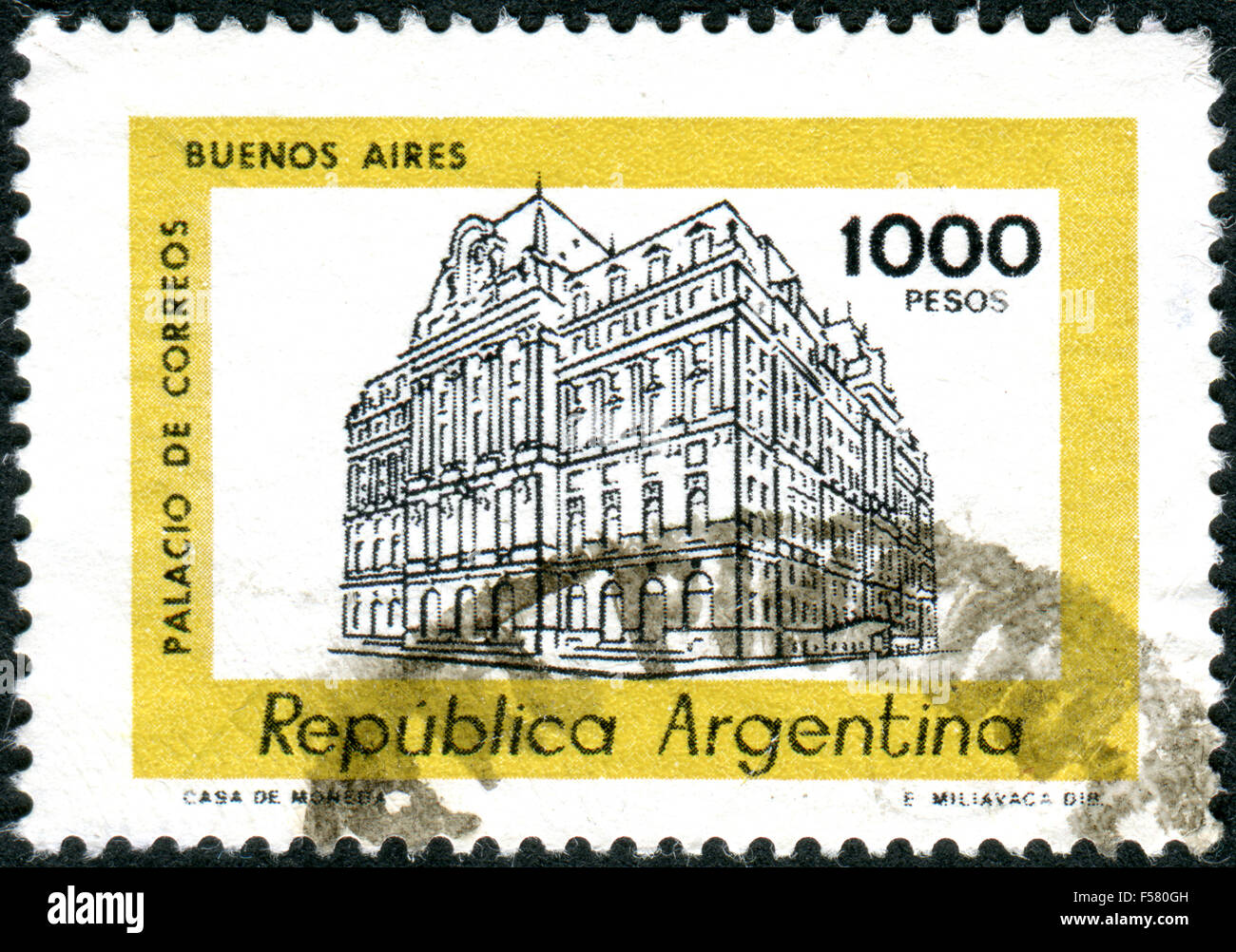 ARGENTINA - CIRCA 1980: Postage stamp printed in Argentina, show the ...