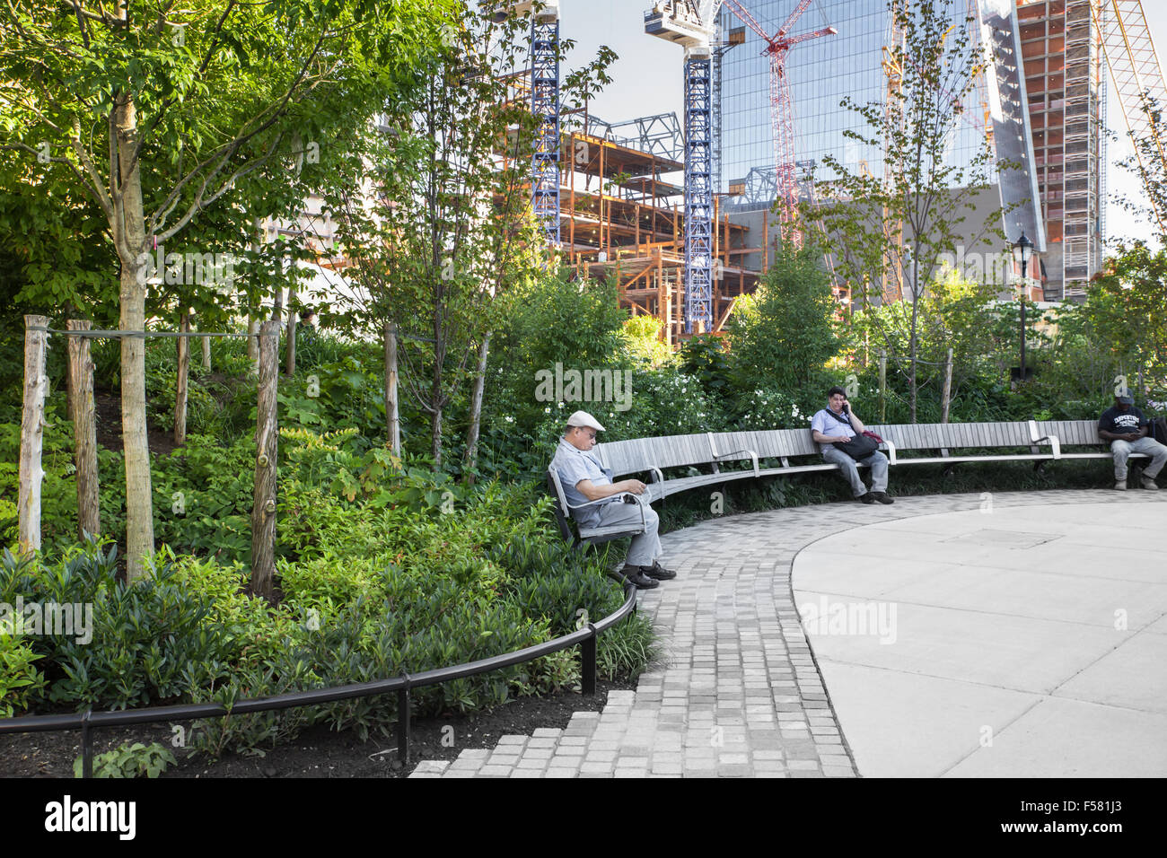 NEW YORK CITY - SEPTEMBER 14, 2015: View of newly developed Hudson ...