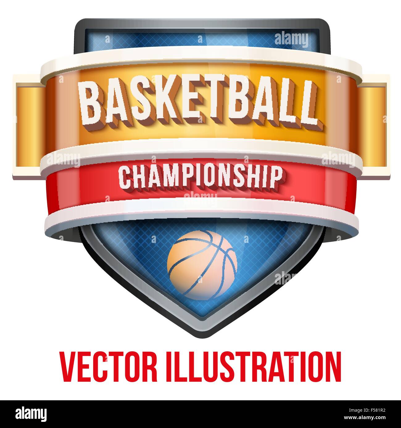 Label for basketball sport competition. Bright premium design. Vector ...