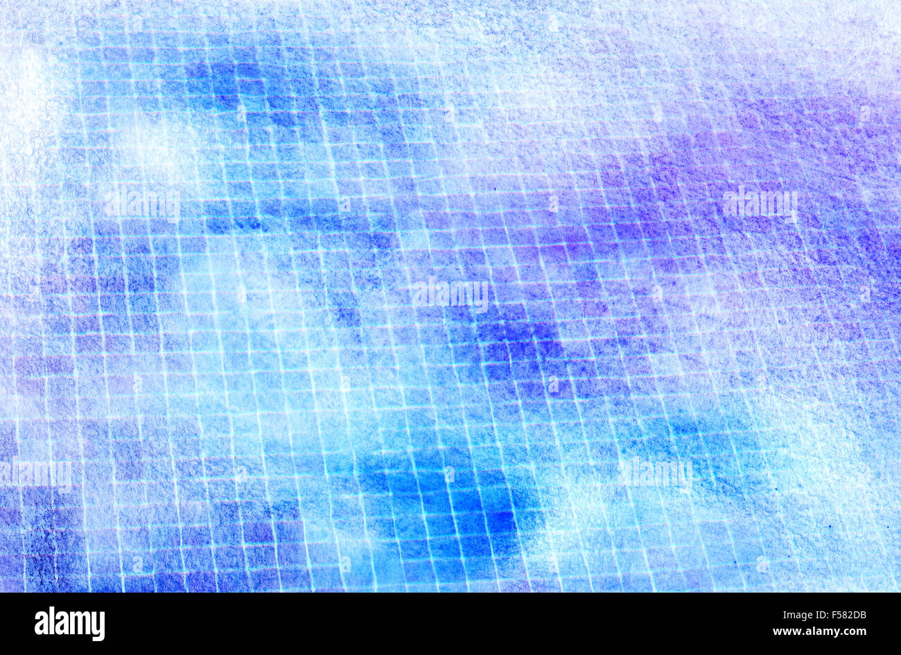 Beautiful pool with blue water and a touch of watercolor background ...