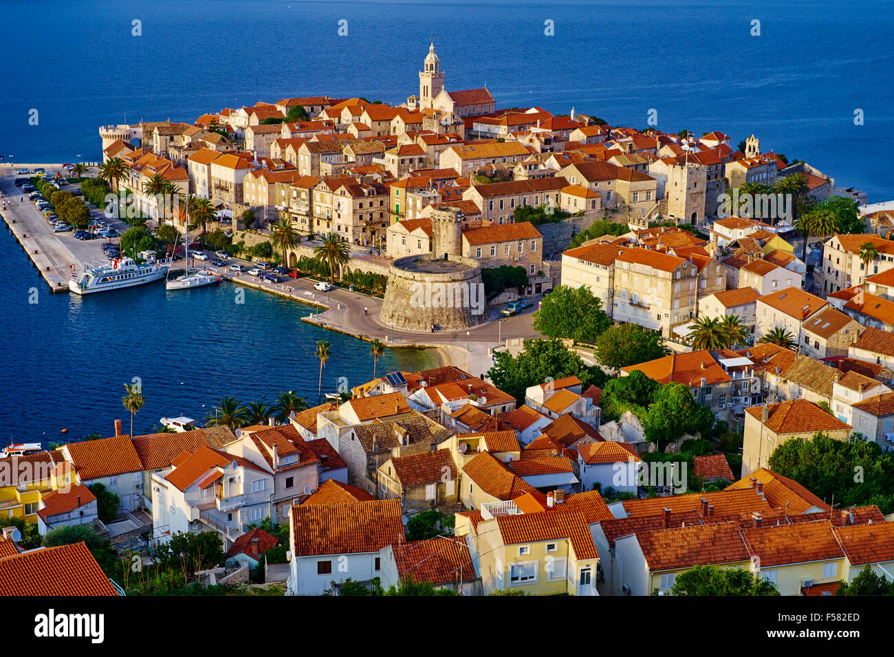 Croatia, Dalmatia, Korcula island, Korcula city Stock Photo - Alamy