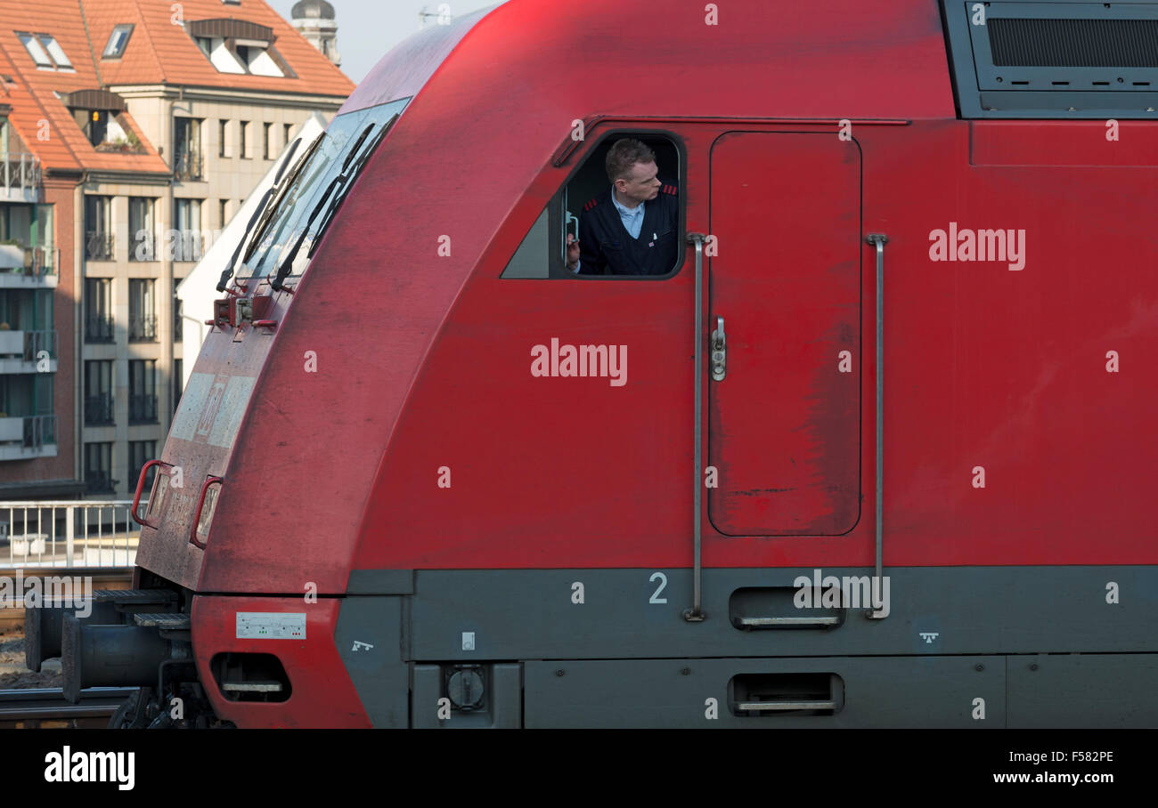 German Railways train driver, Cologne, North Rhine-Westphalia, Germany ...